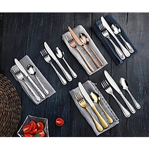 New Star Foodservice 58741 Rose Pattern, 18/0 Stainless Steel, Bouillon Spoon, 6.1-Inch, Set of 12