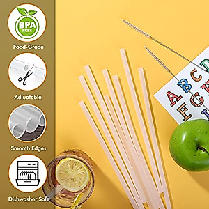 5 PCS Miracredo Replacement Straws for Simple Modern, Giotto, Thermoflask and More Water Flask, BPA Free Straws Fit Takeya Replacement Straw, Come with 2 Straw Cleaner Brushes