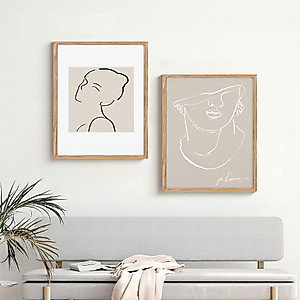 16x20 Picture Frame, 16 x 20 Solid Oak Wood Frame, Tempered Glass, 16x20 Picture Frame with Mat for 11x14, 16 by 20 Frame for Wall, 16x20 Wood Frames, 16x20 Matted Poster Frame, Natural Oak Color