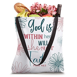 God Is Within Her She Will Not Fail - Scripture - Christian Tote Bag