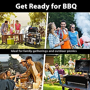 FEASTO Portable Charcoal Grill with Two Silicone Holding Handles, Tabletop grilling with 354 Square Inches Cooking Area, Convenient for outdoor Camping and Picnic, Black，L26.8’’x W20’’x H21.3’’