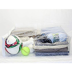 Clear Vinyl Zippered Storage Bags 24 x 27 x 7 Inch 5-Pack for Comforters and Bedding Sets