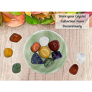 Green Aventurine Crystal Bowl - 2" Gem Stone Bowl for Altar Offering Bowl