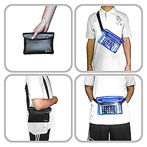 iKuShang Waterproof Pouch 2 Pack Waterproof Fanny Pack Waterproof Phone Pouch Waterproof Bags Safe & Dry for Boating Swimming Diving Fishing Beach(Gray+Pink)