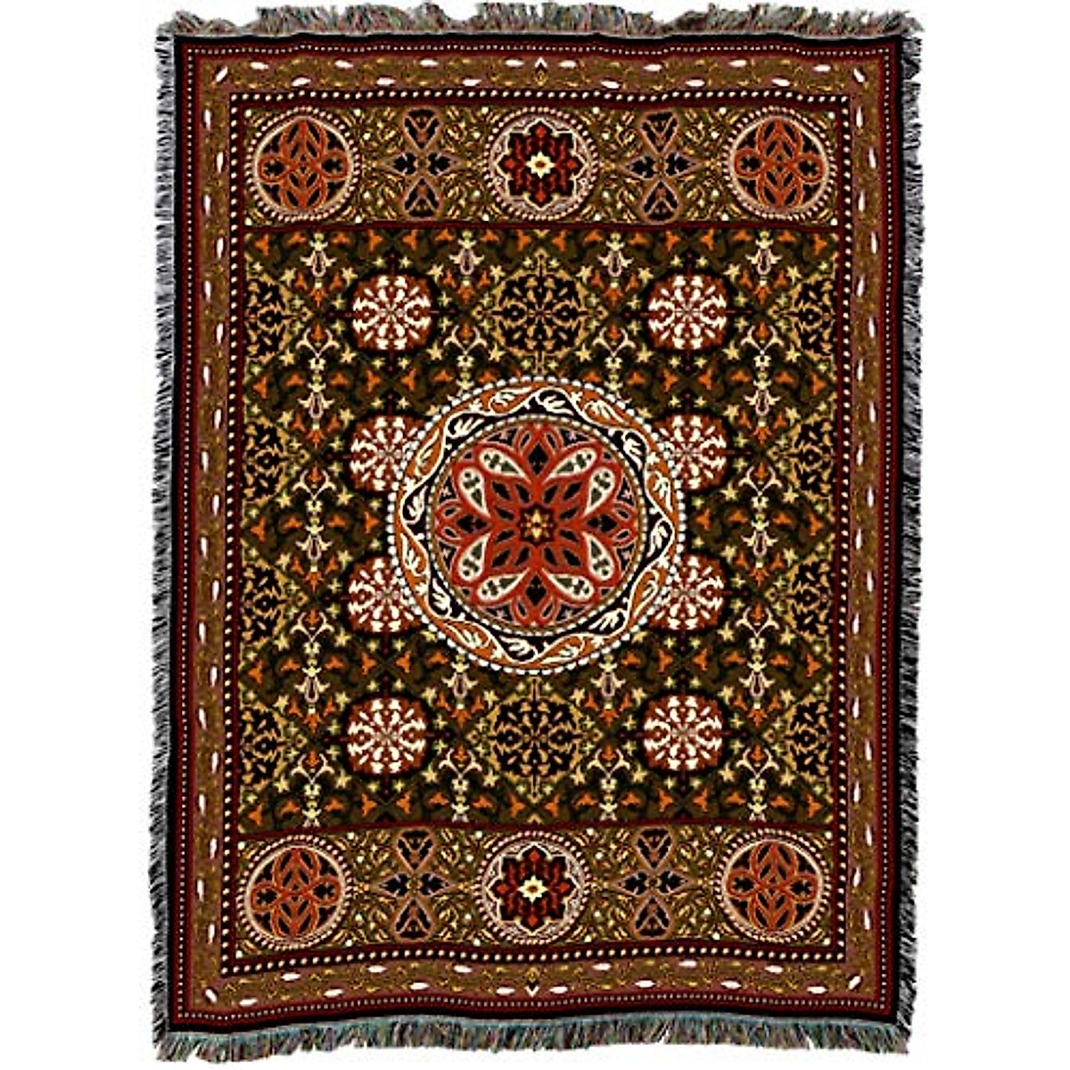 Pure Country Weavers Gothic Medallion Blanket - Patterns Gift Tapestry Throw Woven from Cotton - Made in The USA (72x54)
