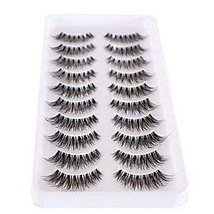 Newcally Lashes Natural Wispy False Eyelashes Cat Eye Lashes Hand-Knotted Soft Light Volume Fake Lashes Multipack