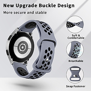 Lerobo Band Compatible with Samsung Galaxy Watch 7/6/5/4 Band/Watch 5 Pro Band 45mm/Active2 40mm 44mm,Galaxy Watch 6 4 Classic 43mm 47mm Sport Strap,20mm Silicone Watchband Sport Strap for women men