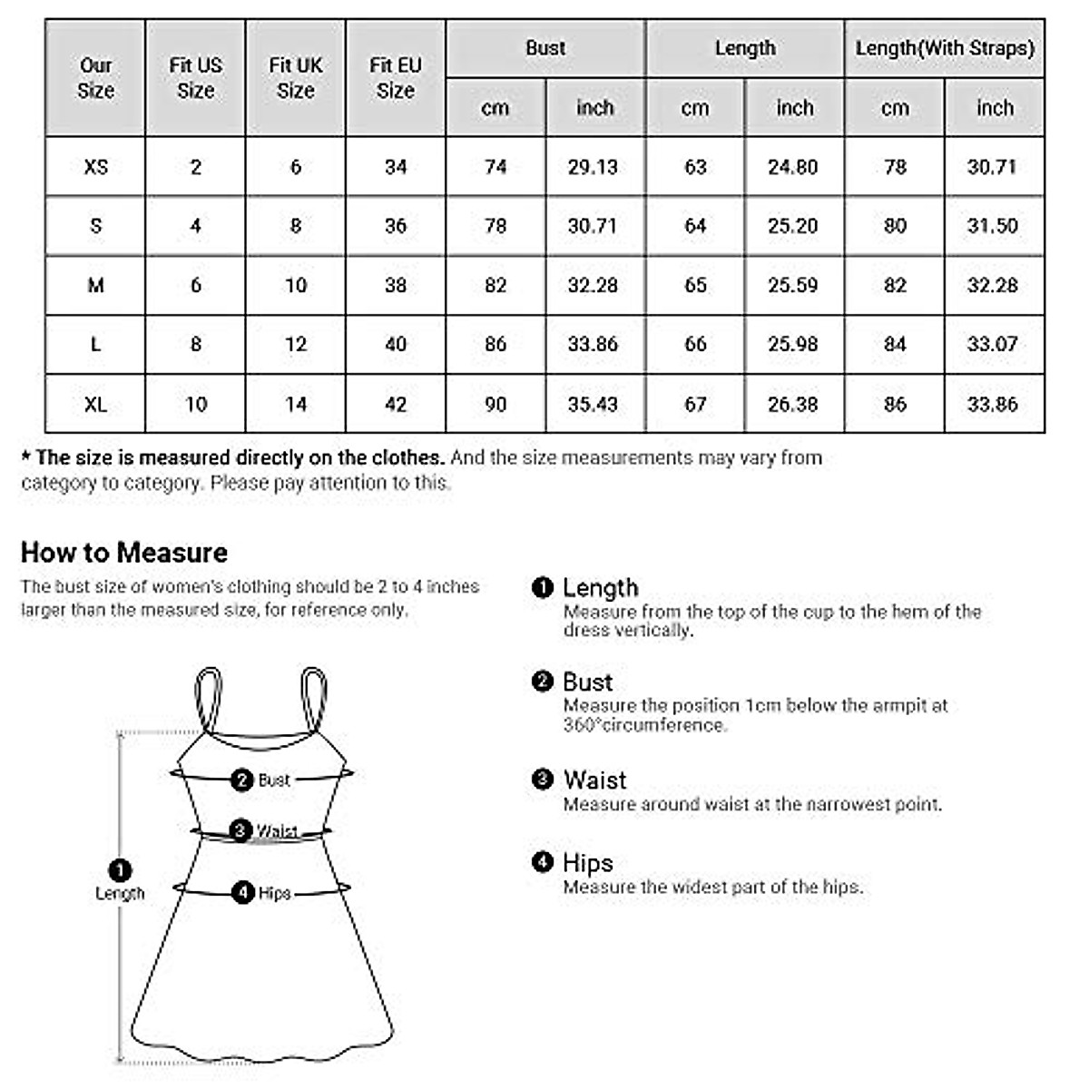 ZAFUL Women's Casual Satin Dress Spaghetti Strap Cowl Neck Slips Nightwear Side Slit Cocktail Party Silk Mini Cami Dresses (A-f White,M)