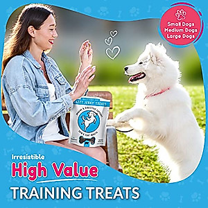 HappyTails Canine Wellness, Jazzy Jerky, Natural 95% Beef Jerky Treats, Healthy Dog Treats Made in USA, Gut & Immune Health, Skin & Coat, Small-Large Dogs, 5 oz