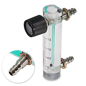 CATSELURRY Flow Meter LZB-6M Oygen Meter 0-1.5 LPM Flowmeter with Control for Detect Oygen Flow for Oygen Air Gas Adjustable