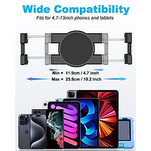 Phichy Car Vent Tablet Holder Mount for 4.7"-13" Phone & iPad - Air Vent Tablet Car Mount, Super Stable Clip Tablet Mount for Car Compatible with iPad Pro/Air/Mini, Galaxy Tabs, iPhone, Tablets