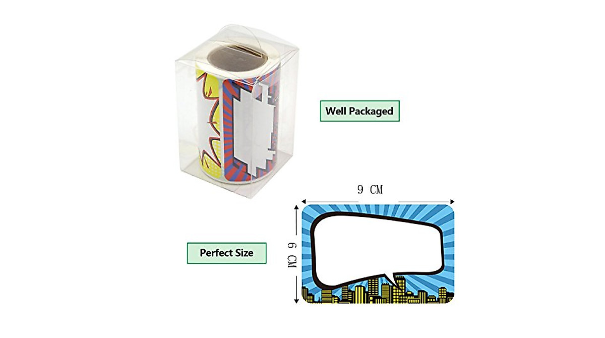 Colorful Name Tags Labels Pack for School & Party - 200 Pcs