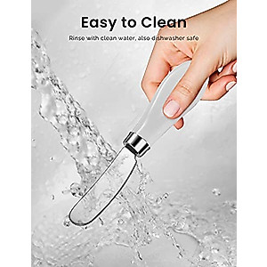 2 Pack Stainless Steel Butter Spreader Knife, Butter Knife with White Porcelain Handle, Cheese Butter Spreader Knives for Kitchen