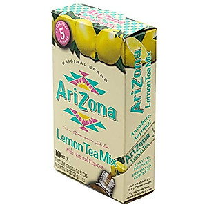 Arizona Lemon Iced Tea Stix Sugar Free, 10Countper Box (Pack of 6), Low Calorie Single Serving Drink Powder Packets, Just Add Water for a Deliciously Refreshing Iced Tea Beverage