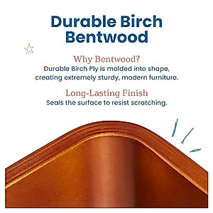 ECR4Kids Bentwood Rocking Chair with Cushion, Kids Furniture, Dark Walnut