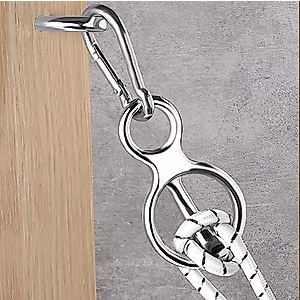 Debialo Horse Tie Ring, Horse tack and Supplies, Safe Horse Accessories,Horse Training Equipment with Eye Bolt,Quick snap,Humane Way Tie Ring,Prevent Horses from Pulling Back,Durable Steel