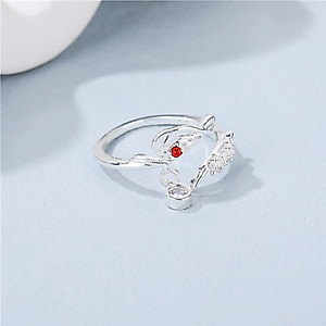 RJZMMN Heaven Official's Blessing Cosplay Ring Tian Guan Ci Fu Finger Ring Hua Cheng Xie Lian Couple Costume Jewelry (2pc)