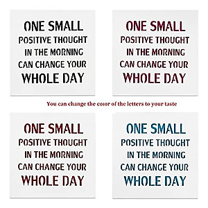 KAUZA Positive Thought Office Decor Inspirational Wall Art Plaques with Sayings Motivational Gifts