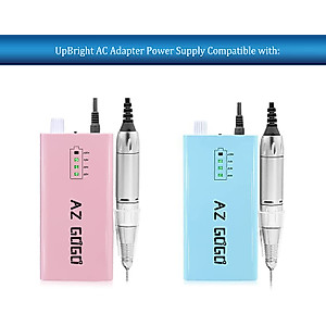 UpBright 12V AC/DC Adapter Compatible with AZGOGO AZ GOGO TP283 30000RPM 30000 RPM Professional Portable Nail Drill Machine Li-ion SOY-1260150US 12.6V 1.5A Power Supply Cord Cable Battery Charger