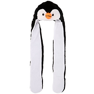 Simplicity Cute Penguin Hats Caps Animal Beanie Hats with Scarf and Gloves