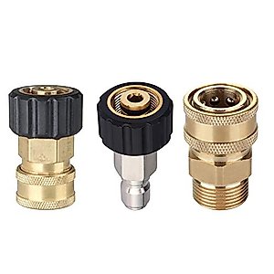LOVHO Pressure Washer Adapter Set M22-14MM to 3/8 Inch Quick Connector 3 Pcs