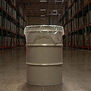 HDX 55 Gallon Clear Heavy-Duty Flap Tie Drum Liner Trash Bags (40-Count)