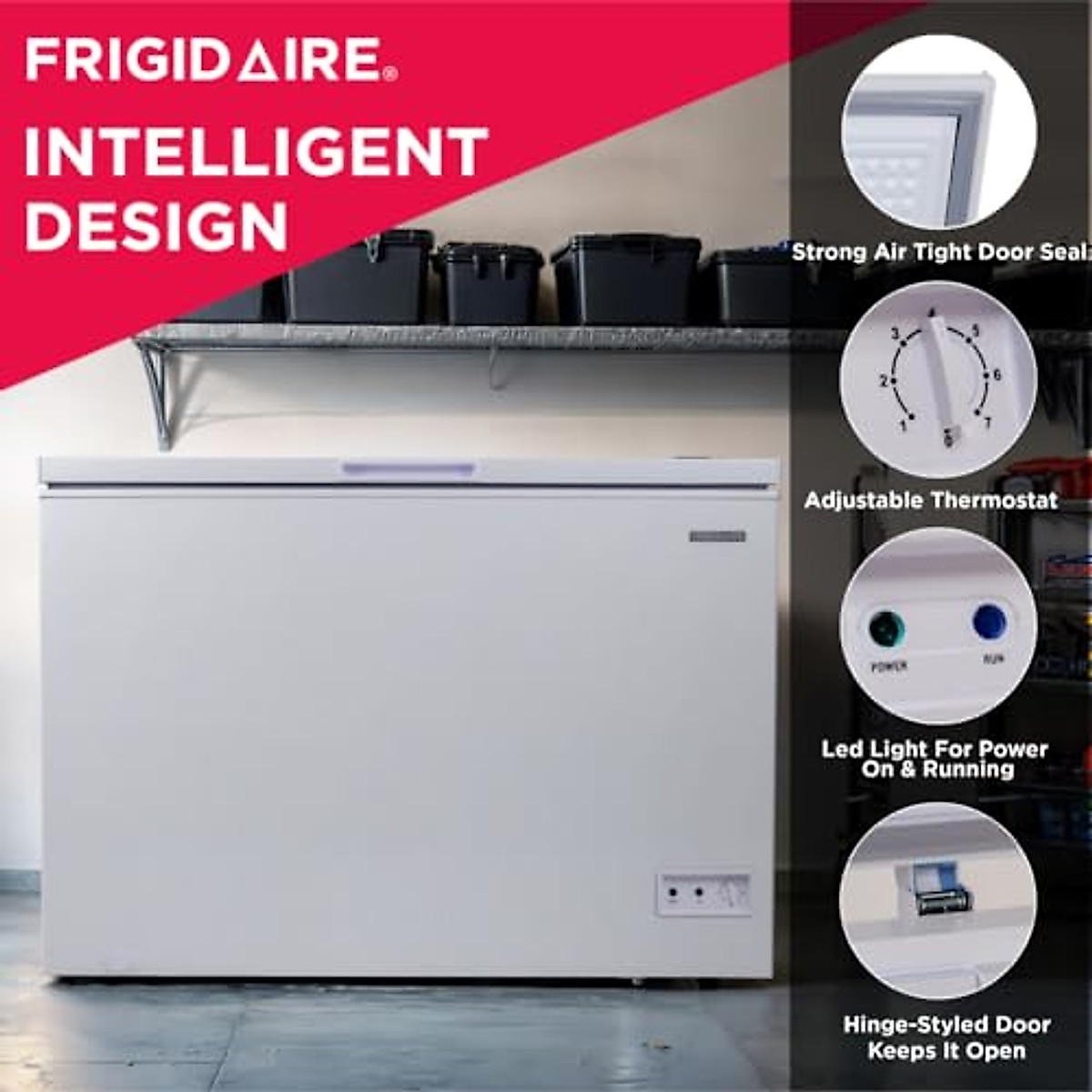 FRIGIDAIRE EFRF1049AMZ6COM RFRF1049 RCA Cubic Foot Chest Freezer, 10 cu ft, White
