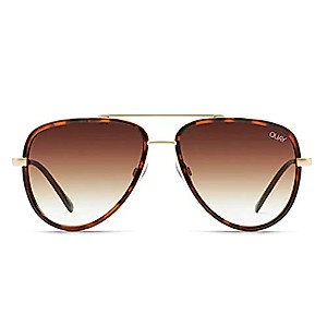 Quay - Sunglasses for Men & Women, Aviator Lenses with UV Protection (All In Medium, Tortoise)