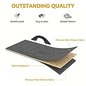 DWVO 4 Drawers Dresser, Small Dresser for Bedroom, Fabric Storage Tower, Chest of Drawers, Organizer Unit for Closets, Living Room, Sturdy Steel Frame, Wooden Top, Easy Pull Handle, Black Grey