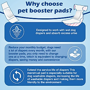Ladadee Disposable Dog Diaper Liners Booster Pads for Male and Female Dogs, Doggie Diaper Inserts fit Most Types of Dog Diapers - Pet Belly Bands and Male Wraps-L-80PCS