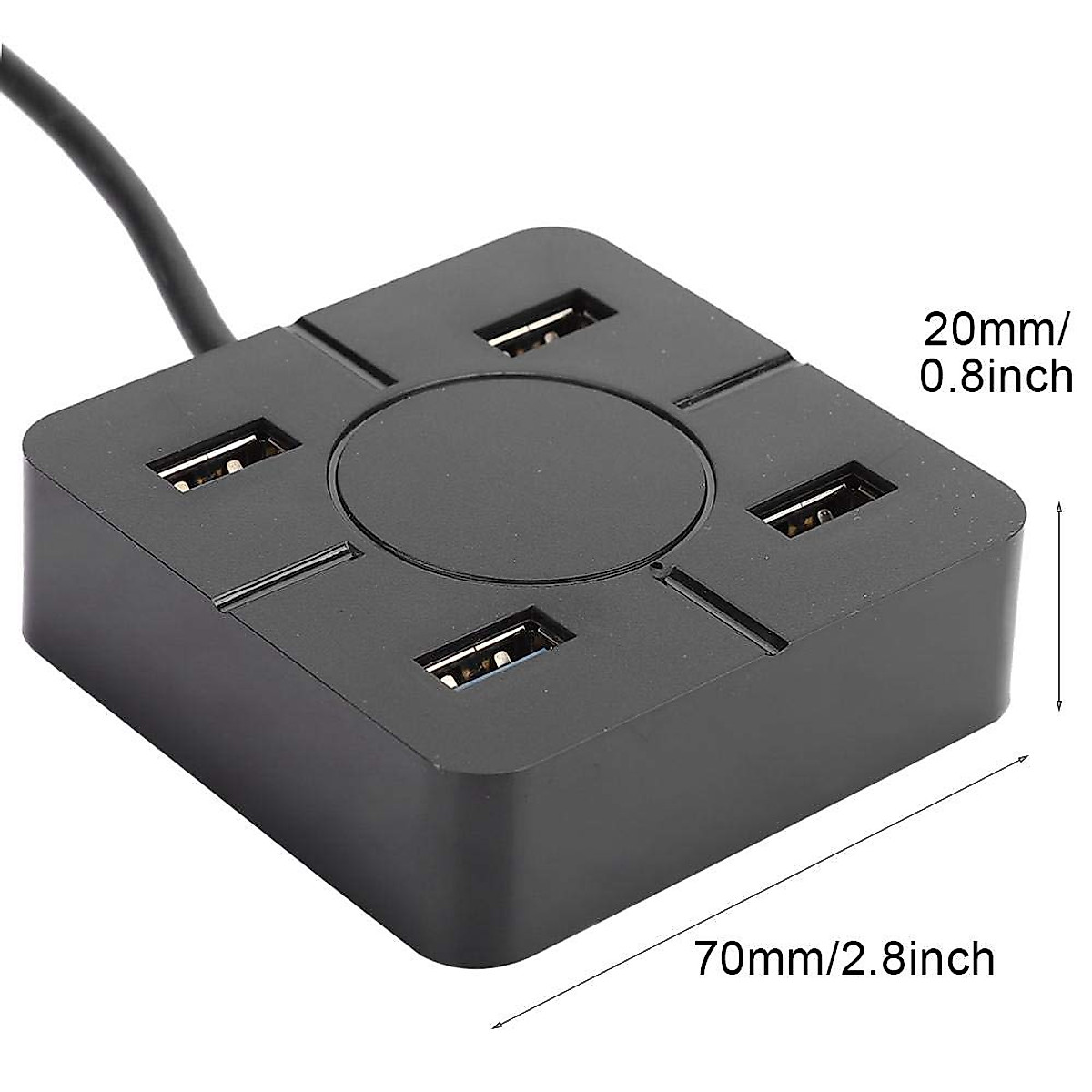 Docking Station, Black USB Hub, Hub, USB3.0 High Speed Transmission for Keyboard U Disk for Mouse Card Reader(Black)