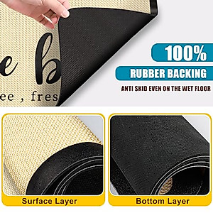 FUMAX Coffee Mat, Quick Drying Mat for Kitchen Counter, Hide Stain Absorbent Rubber Backed Coffee Bar Mat, Coffee Bar Accessories Coffee Maker Mat Fit Under Coffee Maker Machine Pot Espresso, 12*20IN
