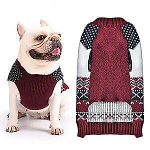 BAEJMJK Dog Christmas Sweater Xmas Pet Dog Turtleneck Clothes for Small Medium Large Dogs Soft Warm Puppy Cat Knit Jumper Dog Outfits Dog Pullover for Fall Winter Red Elk（A,2X-Large）