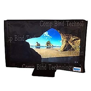 Comp Bind Technology Marine Black Cover with Front Transparent Compatible with LCD 22'' Monitors, Anti Staic and Waterproof Monitor Cover Dimensions 20.5''W x 2.25''D x 14''H