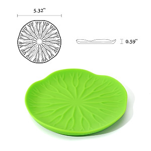KITCHENDAO Cute Waterlily Silicone Spoon Rest for Kitchen Counter - Ladle Utensil Spoon Holder-Dishwasher Safe- BPA Free High-Quality Material-Gift Idea for Women -1 Pack With Color Box