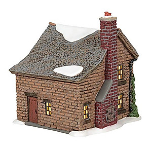 Department 56 Porcelain,Sisal Dickens Christmas Carol Village Scrooge's Boyhood Home House Lit Building and Accessories Boxed Set, 5.91 Inch, Multicolor