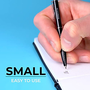 NarwhalCo Set of 2 Red Small Pens (3.35") with Black Ink for Pocket, Wallet, Planner, Purse or Passport