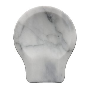Marble Spoon Rest for Kitchen Counter, Cooking Utensil Holder for Stove Top, Spatula, Tongs Holder with Non-Slip Silicone Feet