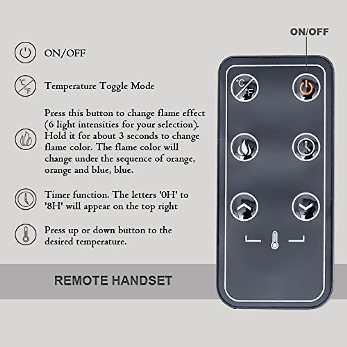 BizHomart 48 Electric Fireplace, Recessed & Wall Mounted Electrical Fireplace with Bracket, Ultra Thin, Low Noise, Remote Control, Timer, Logset & Crystal, Adjustable Flame Color, 1500W, Black