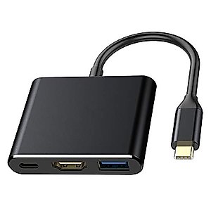 XUNMAIFHB Portable Docking Station,USB 3.1 to HDMI Type-C to HDMI+3.0 HUB HD Cable with Power Supply Power Delivery+HDTV+USB 3.0 Fast Transmission