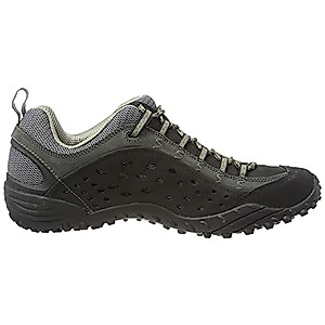 Merrell mens Merrell Mens Intercept Breathable Walking Shoes J73703 Black Smooth Black Leather UK Size 10 (EU 44.5, US 10.5)