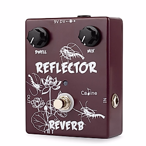 Caline Reverb Guitar Effects Pedal with True Bypass Aluminum Alloy Housing Reflector Brown CP-44