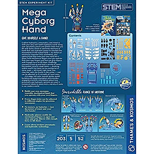 Thames & Kosmos Mega Cyborg Hand STEM Experiment Kit | Build Your Own GIANT Hydraulic Hand | Amazing Gripping Capabilities | Adjustable for Different Hand Sizes | Learn Hydraulic & Pneumatic Systems