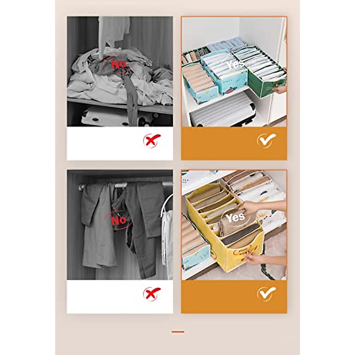 2PCS Washable Wardrobe Clothes Organizer, 7/9 Grids Foldable Visible Closet Organizer Clothes Drawer Mesh Separation Box for T-shirts, Leggings, Skirts (9 Grids Large Size Avocado)