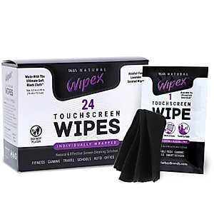 Wipex Gym Wipes & Screen Wipes for Electronics Combo Pk - 75ct Canister Fitness Equipment Cleaner Wipes & 24ct Touch Screen Wipes Individually Wrapped Safe for all Fitness Equipment and Touch Screens