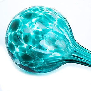 Cotswold Homeware Co Plant Watering Globes - Plant Watering Devices - Plant Watering Bulbs - Self Watering Spikes -Decorative Hand Blown Glass - Watering Bulbs - Free Moisture Meter 4 Large Size