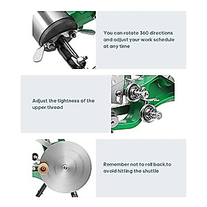 FAHKNS Shoe Repair Machine Handheld Leather Sewing Machines Cobbler Stitching Industrial Heavy Duty Maquina de Coser Manual Nylon Line for Upsolery Zippers Coats Bags Clothes Quilts Trousers Belt DIY Items