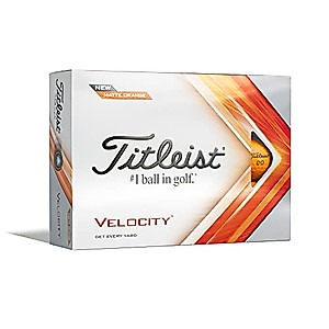Titleist Velocity Golf Balls Matte Orange 1 Dozen