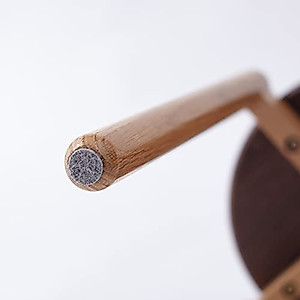 Grewood 100% Solid Oak Wood Round Stool, Kitchen & Dining Room Stools, Kids Stool, Stackable Stools for Living Room,Home, Classroom, Easy Assembly, 16.73IN