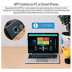 FEELWORLD LIVEPRO L1 4 x HDMI Inputs Multi Format Video Mixer Switcher USB 3.0 Output Real Time Live Streaming Multi Camera Production
